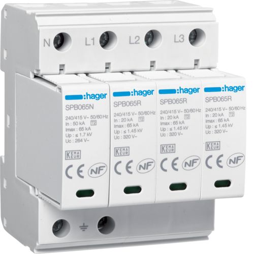 Hager JK102SPD Type 2 Surge Protection Kit for 125A TP&N Boards ...
