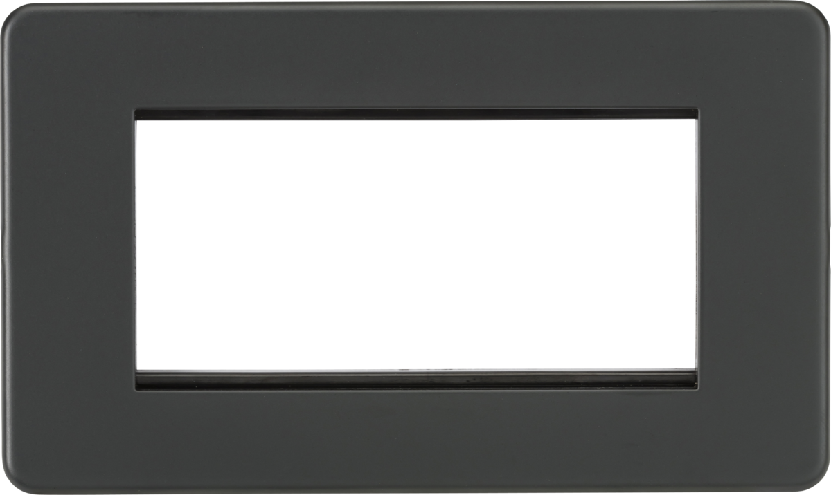 Knightsbridge SF4GAT Screwless 4G Modular Faceplate - Anthracite ...