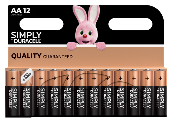 Duracell SIMPLY AA LR6 MN1500 Alkaline Batteries | 12 Pack ...