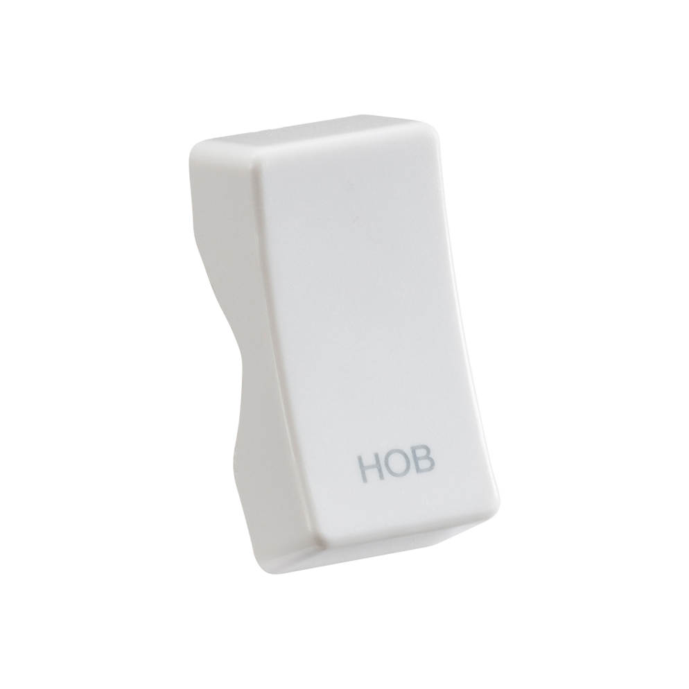 Knightsbridge CUHOB White Curved Edge Rocker Cover "HOB ...