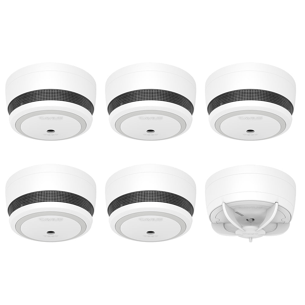 Cavius Battery Powered CV2106 5x Optical Smoke & CV3106 1x Heat Alarm ...