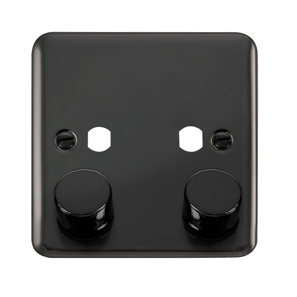 Click Deco Plus DPBN152PL 2G Unfurnished Dimmer Plate & Knobs (800W Ma ...