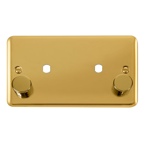 Click Deco Plus DPBR186 2G Unfurnished Dimmer Plate & Knobs (800W Max ...