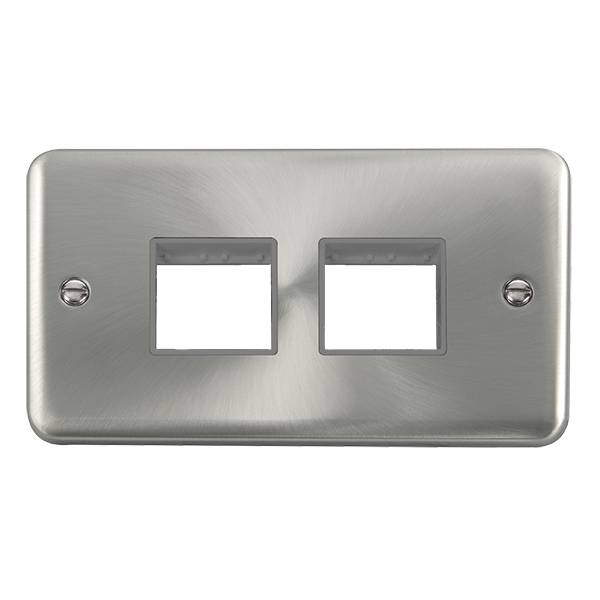 Click Deco Plus DPSC404GY 4G MiniGrid Unfurnished Front Plate - Satin ...