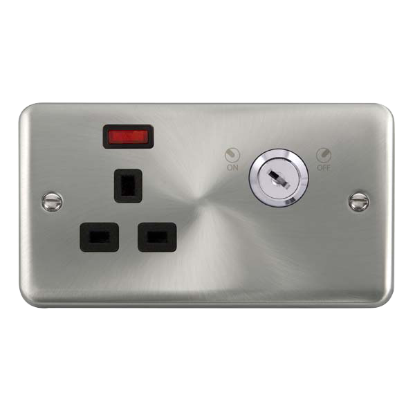 Click Deco Plus DPSC655BK 13A Ingot 1G DP Key Lockable Switched Socket ...