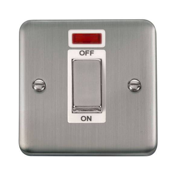 Click Deco Plus DPSS501WH 45A Ingot 1G Double Pole Switch + Neon - Sta ...