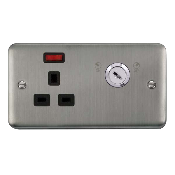 Click Deco Plus DPSS655BK 13A Ingot 1G DP Key Lockable Switched Socket ...