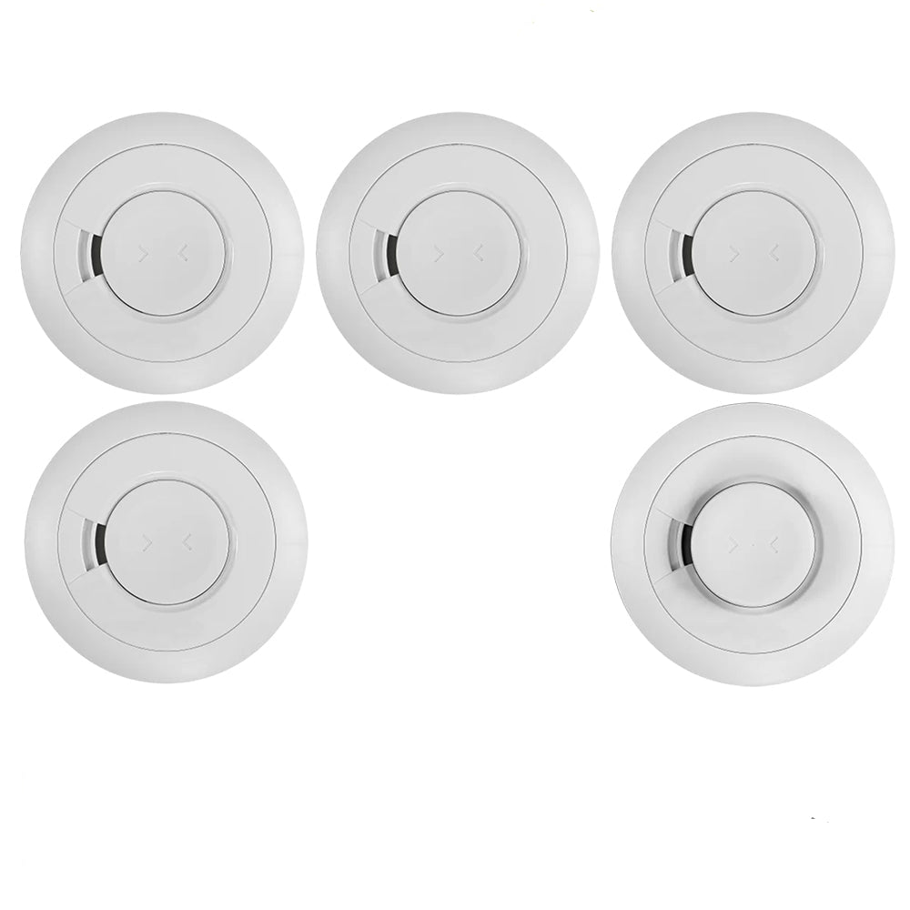 Aico 4x Ei650iRF Optical Smoke & 1x Ei630iRF Heat Alarm Kit Battery Po ...