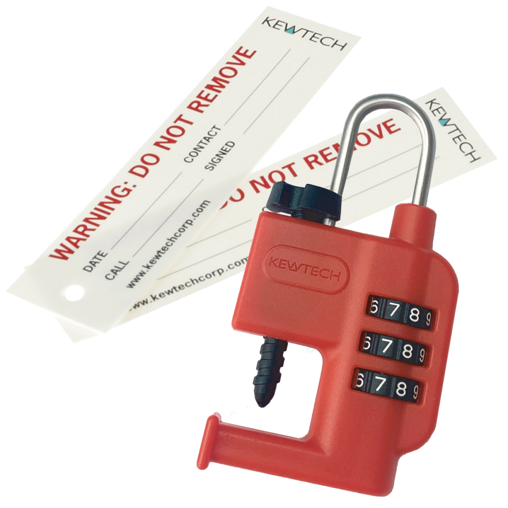 Kewtech FUSELOK Combination Lock Off Device for Fused Spur inc 2 x War ...