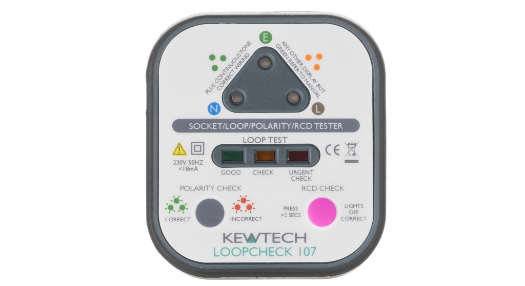 Kewtech LOOPCHECK107 Advanced socket tester with loop & RCD check ...