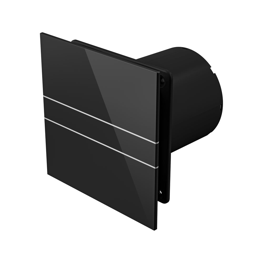 Velair EVEMAG100T003 Mela Air Glass Extractor Fan Timer 100mm Black ...