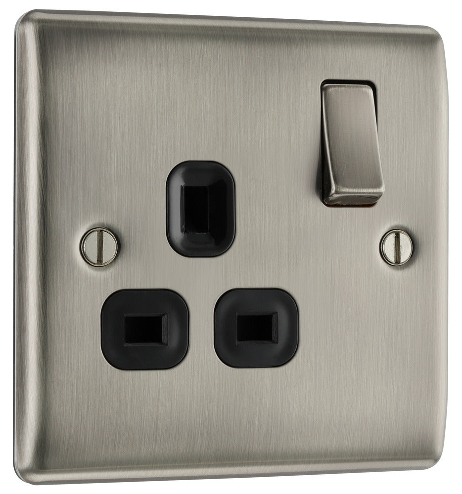 BG NBI21B Nexus Metal Single Socket 13A /Black Insert - Brushed Iridiu ...
