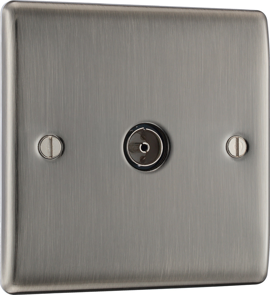 BG NBI60 Nexus Metal TV Aerial Socket - Brushed Iridium ...