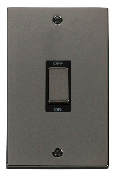 Click Deco VPBN502BK Victorian 45A Ingot 2G Double Pole Switch (Vertic ...