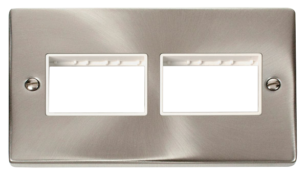 Click Deco VPSC406WH Victorian 6G MiniGrid Unfurnished Front Plate - S ...