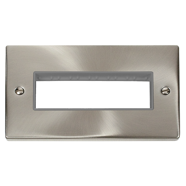 Click Deco VPSC426GY Victorian 2G MiniGrid Unfurnished Front Plate (6 ...