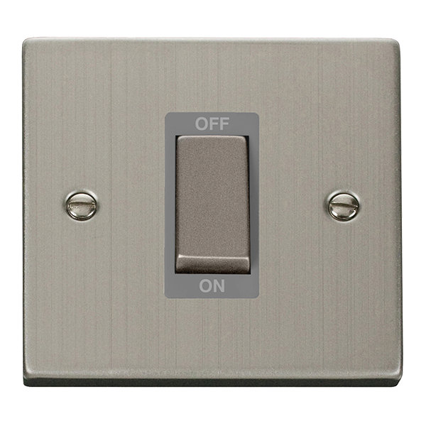 Click Deco VPSS500GY Victorian 45A Ingot 1G Double Pole Switch - Stain ...