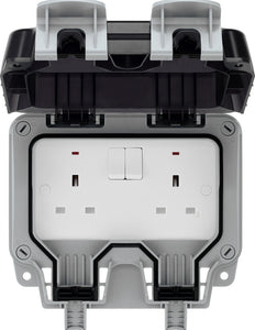 WP22 BG Outdoor Socket | IP66 Weatherproof Double Socket ...